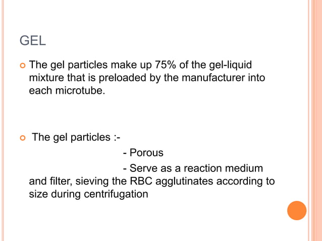 Gel card technology ppt nc | PPTX