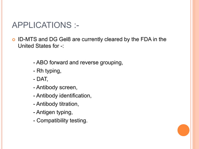 Gel card technology ppt nc | PPTX