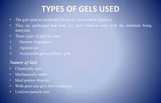 Gel chromatography | PPTX | Chemistry | Science