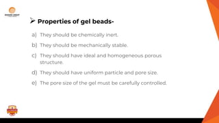 Gel chromatography unit 5 7th semester as per PCI syllabus | PPTX