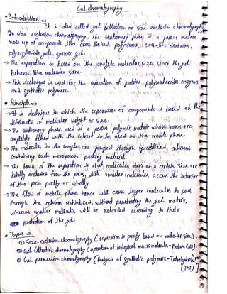 Gel chromatography Hand Written notes .pdf