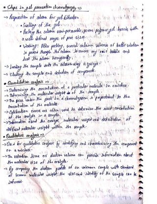 Gel chromatography Hand Written notes .pdf