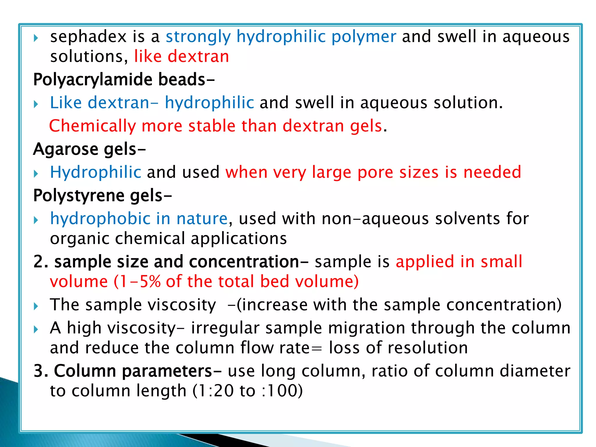 Gel chromatography, Introduction, Theory, Instrumentation, Applications ...