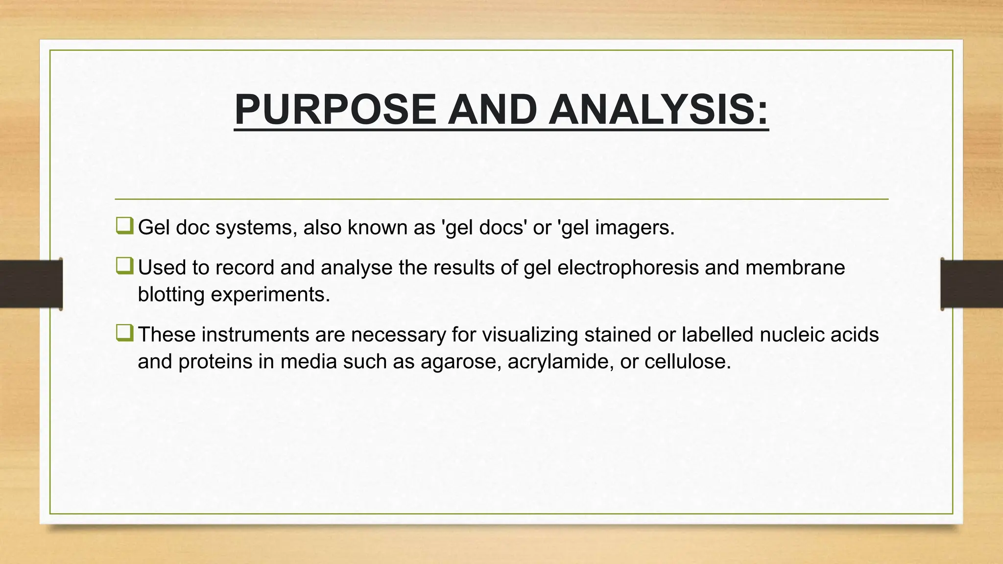 GEL DOCUMENTATION SYSTEM.pptx microbial instrumentation | PPT