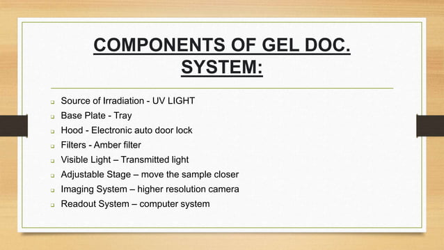 GEL DOCUMENTATION SYSTEM.pptx microbial instrumentation | PPT