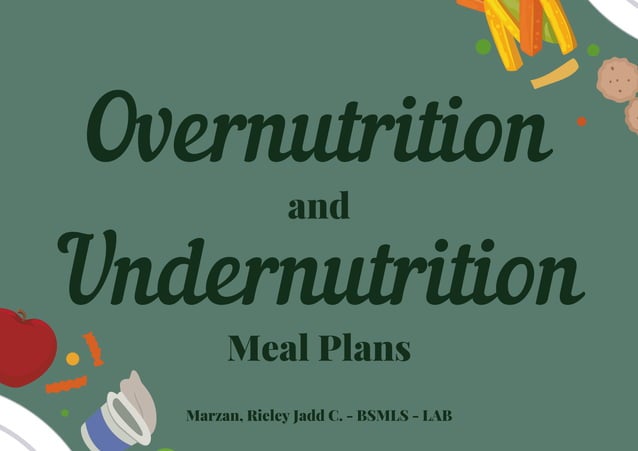 Overnutrition and Undernutrition Meal Plans | PPT
