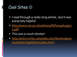 Gel Electrophoresis | PPTX