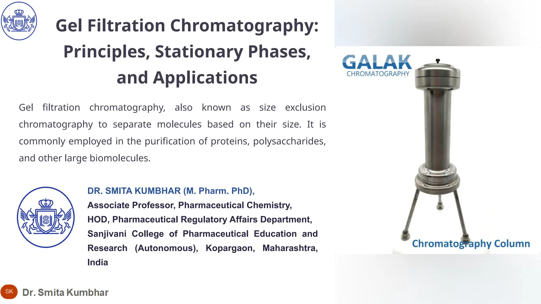 Gel Filtration Chromatography Principles, Stationary Phases, and ...