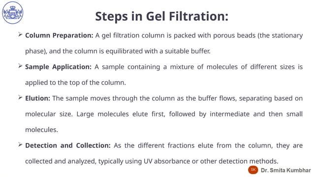 Gel Filtration Chromatography Principles, Stationary Phases, and ...