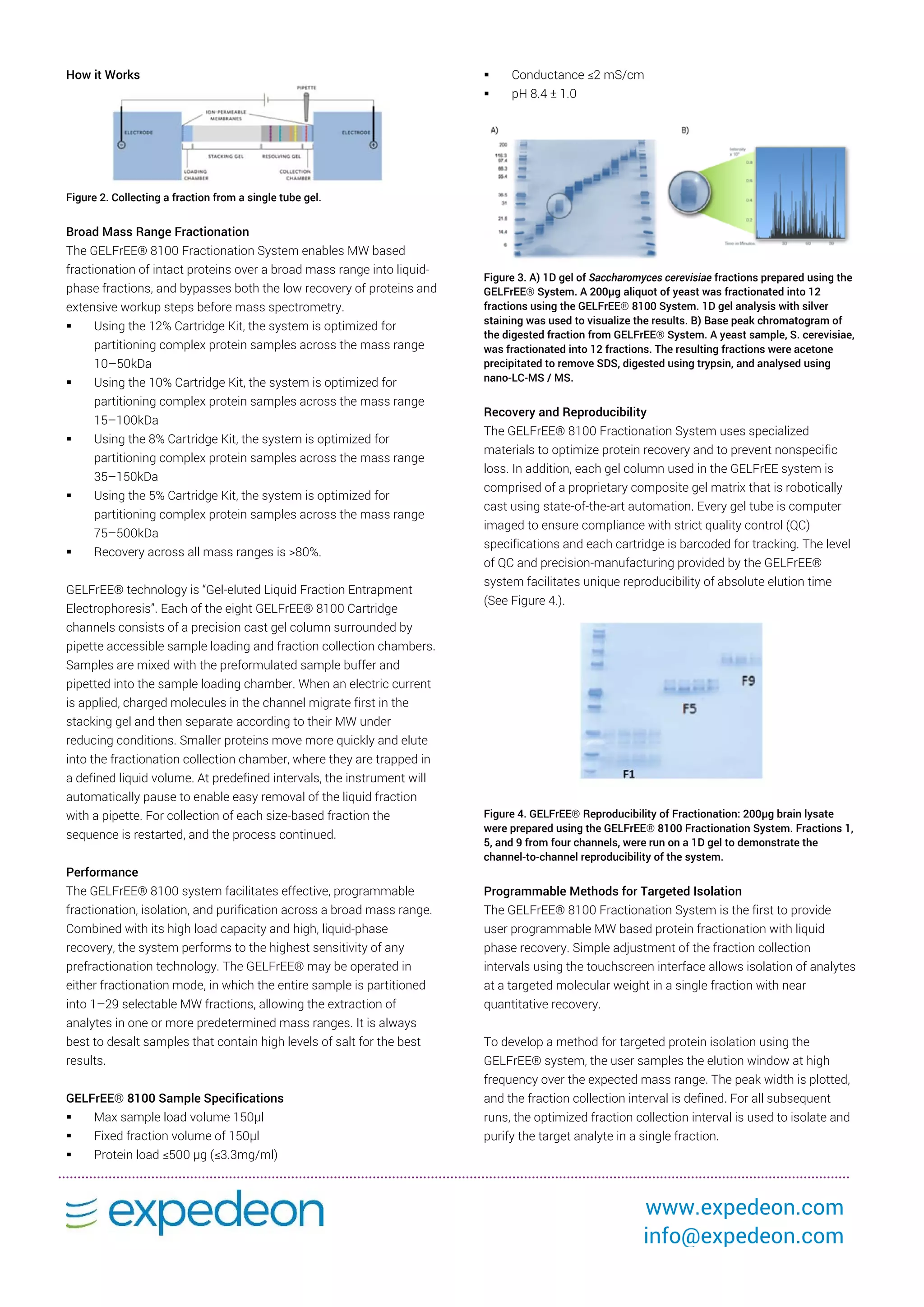 GELFrEE® 8100 Fractionation System Tech Note | PDF