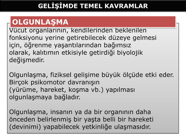 Gelişimde temel kavramlar | PPT