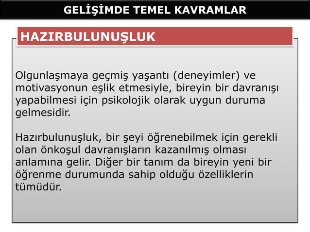 Gelişimde temel kavramlar | PPT