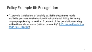 Environmental Justice: History, Evolution, & Policy | PPTX
