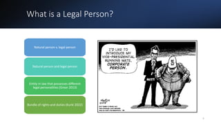 Legal Personhood for Nature: Purpose, Problems, and Proposals | PPT