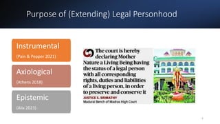 Legal Personhood for Nature: Purpose, Problems, and Proposals | PPT