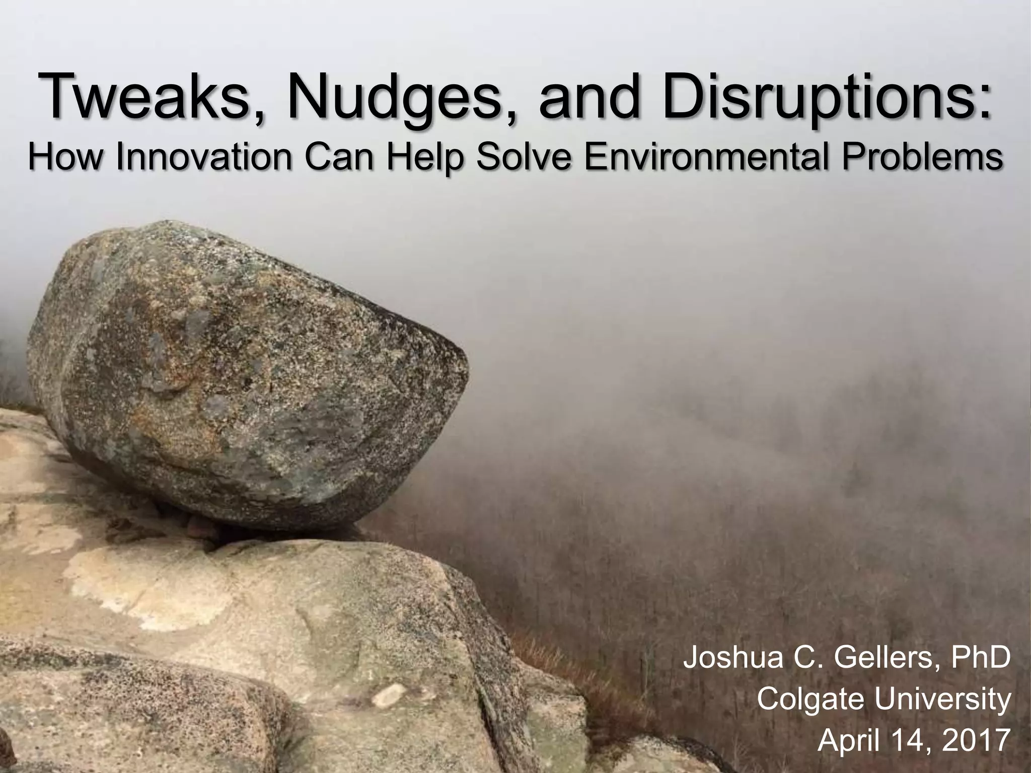 Tweaks, Nudges, and Disruptions: How Innovation Can Help Solve ...