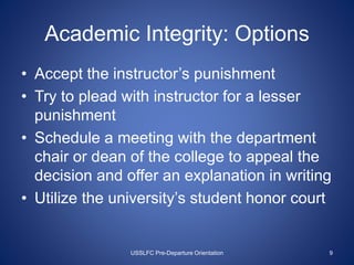 Understanding Academic Expectations and Academic Integrity | PPT