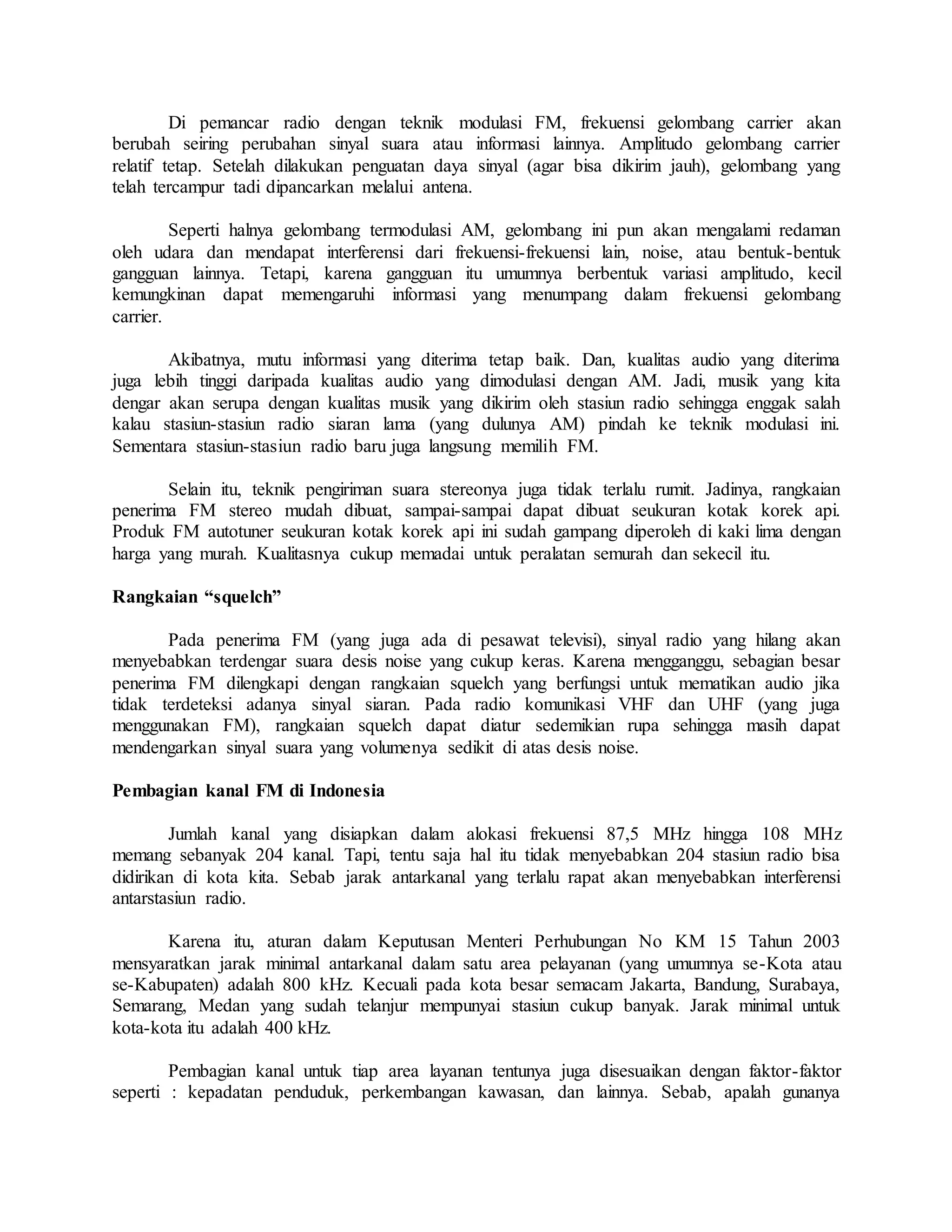Gelombang FM dan AM | DOCX