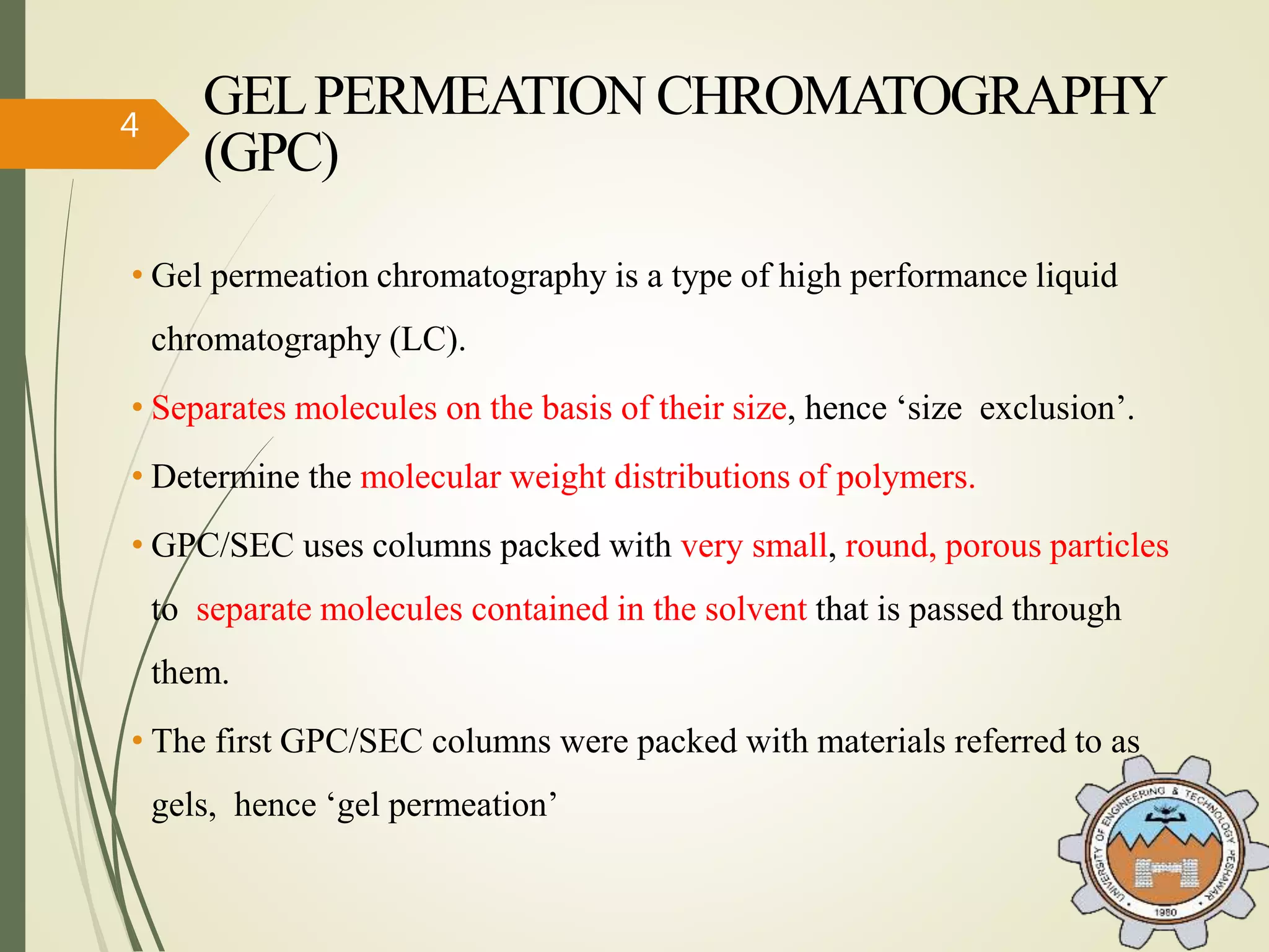 Gel permeation chromatography GPC technique | PPTX