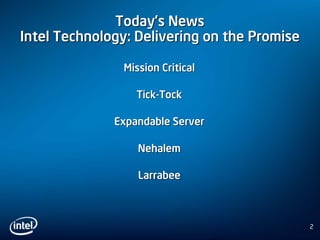 Gelsinger Briefing on Intel Architecture | PPT