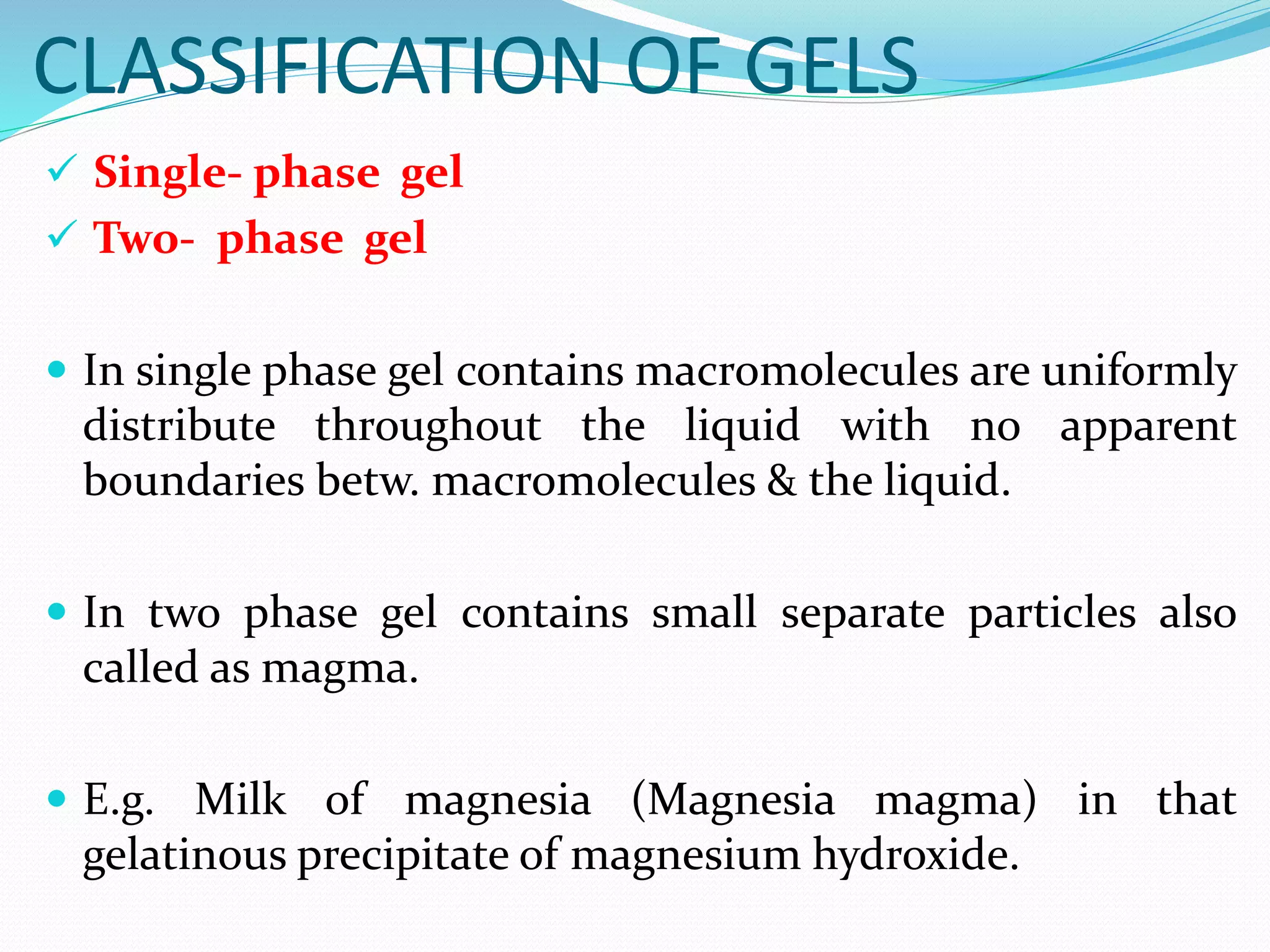 Gels & jellies | PPTX