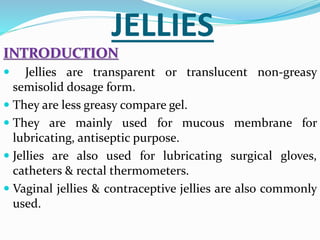 Gels & jellies | PPTX