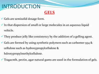 Gels & jellies | PPTX