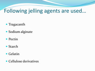 Gels & jellies | PPTX