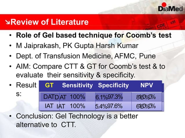 Column agglutination gel techniques.pptx | Blood Disorders | Diseases ...