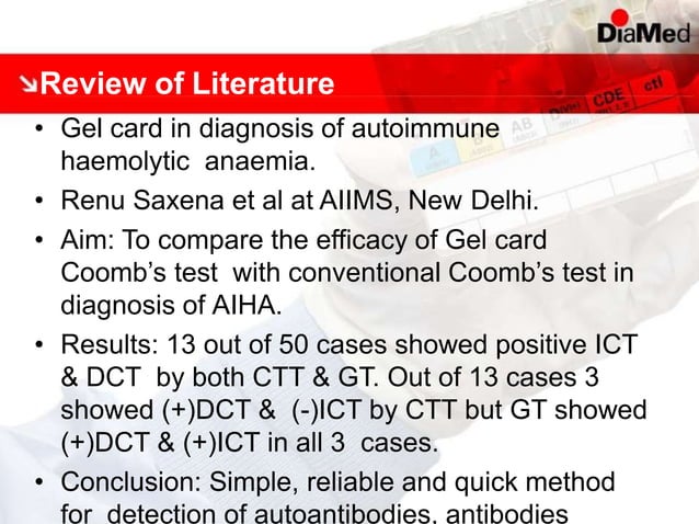 Column agglutination gel techniques.pptx | Blood Disorders | Diseases ...
