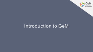 GeM ppt in railway for presentation on gem | PPTX