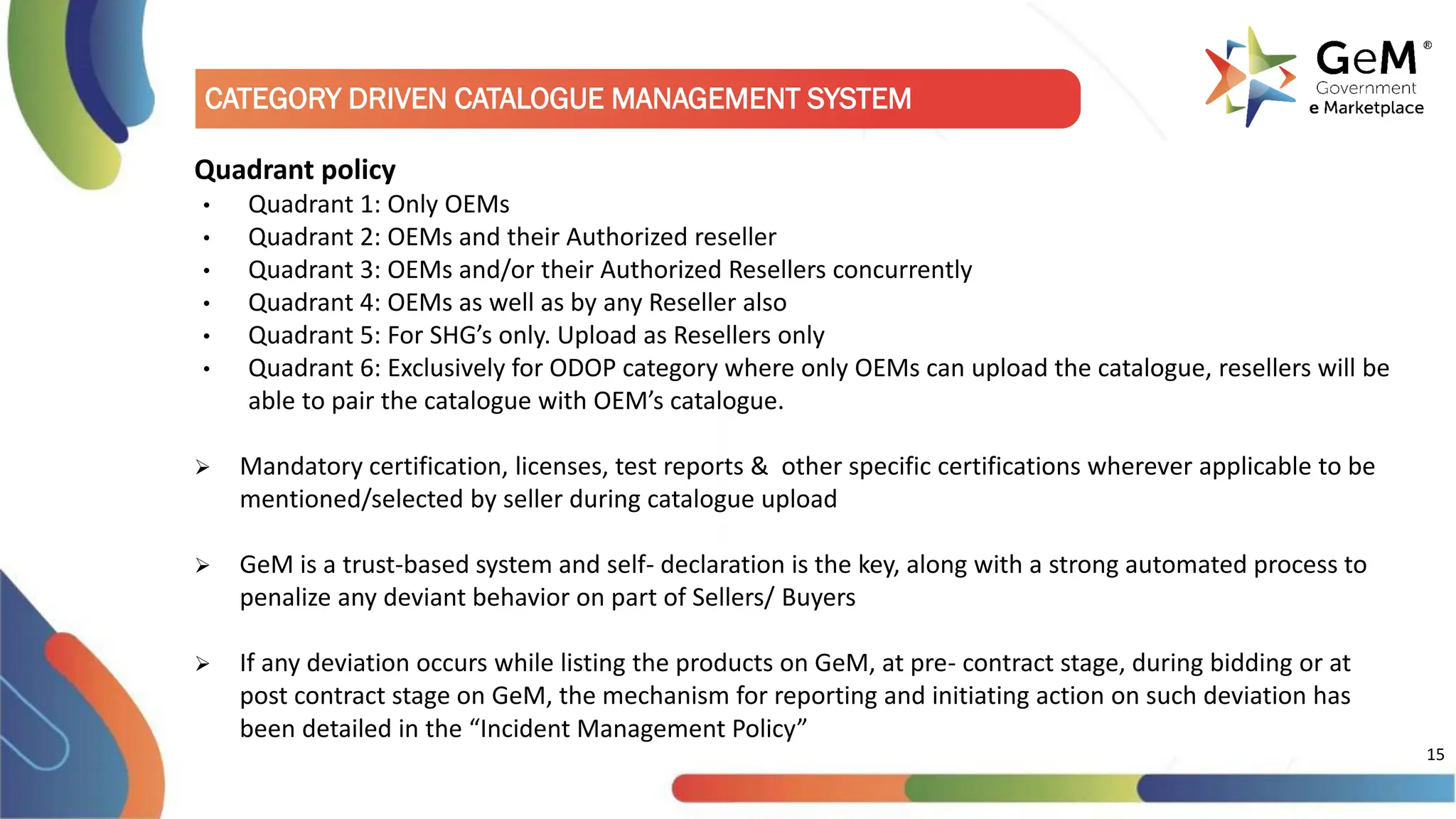 GeM Overview - A DEPARTMENT OF COMMERCE INITIATIVE | PDF