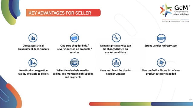 GeM Overview - A DEPARTMENT OF COMMERCE INITIATIVE | PDF