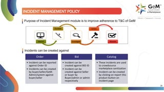 GeM Overview - A DEPARTMENT OF COMMERCE INITIATIVE | PDF