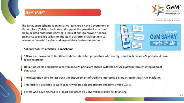 GeM Overview - A DEPARTMENT OF COMMERCE INITIATIVE | PDF