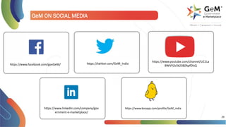 GeM Overview - A DEPARTMENT OF COMMERCE INITIATIVE | PDF