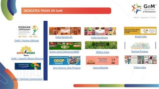 GeM Overview - A DEPARTMENT OF COMMERCE INITIATIVE | PDF