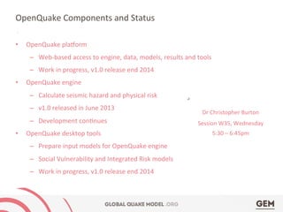 Introducing OpenQuake, the interactive platform for collaborative ...