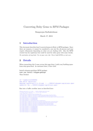 Gem2rpm | PDF