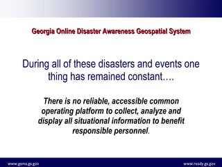 GEMA - Georgia Online Disaster Awareness Geospatial System | PPT