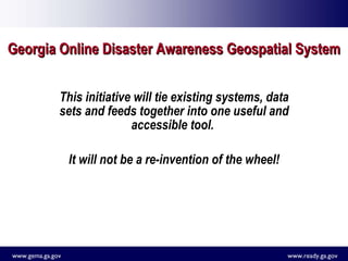 GEMA - Georgia Online Disaster Awareness Geospatial System | PPT