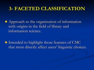 Gema Olaso - A Faceted Classification Scheme for CMD | PPT