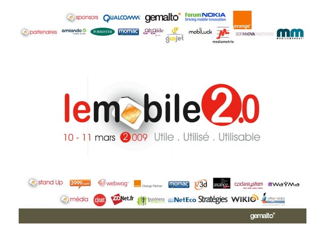 Gemalto Le Mobile 20 Edition 2009 Ppt