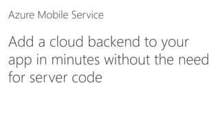 Azure Mobile Service On Android | PPT