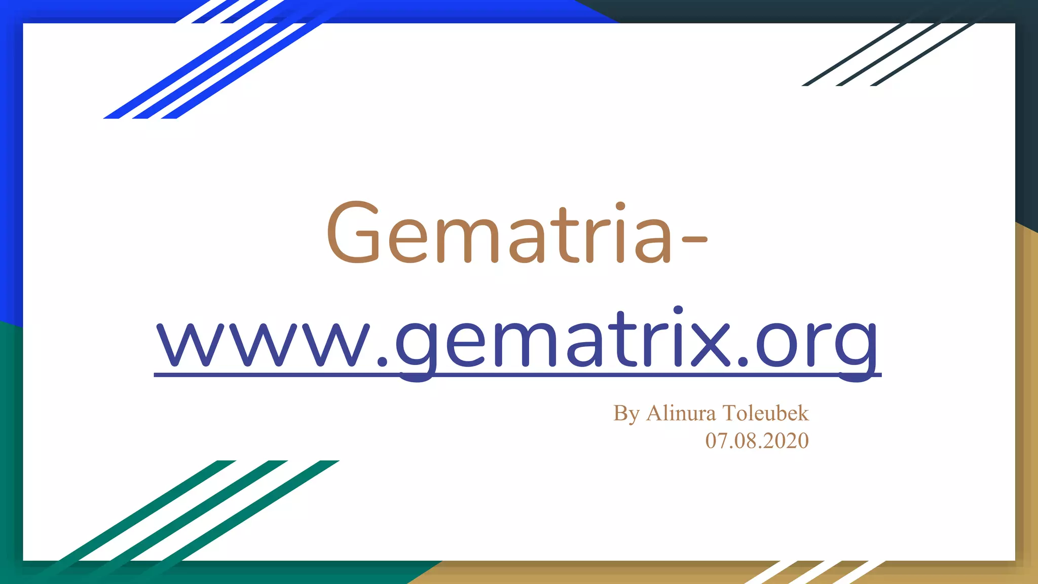 Gematria | PPTX