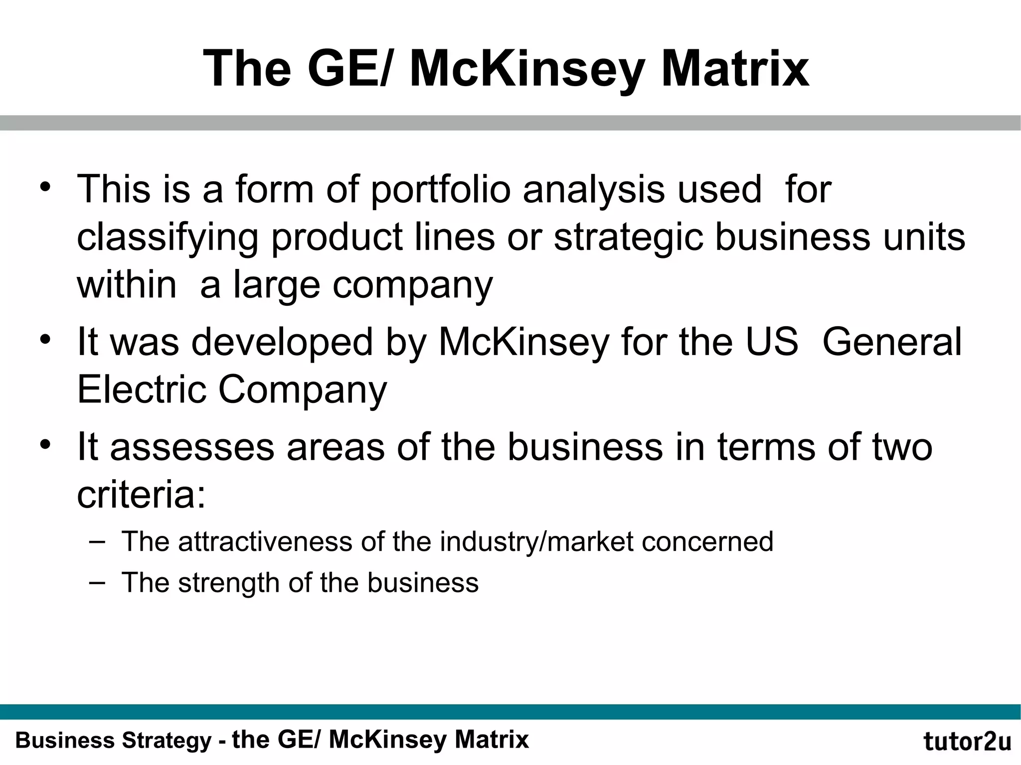Ge matrix | PPT