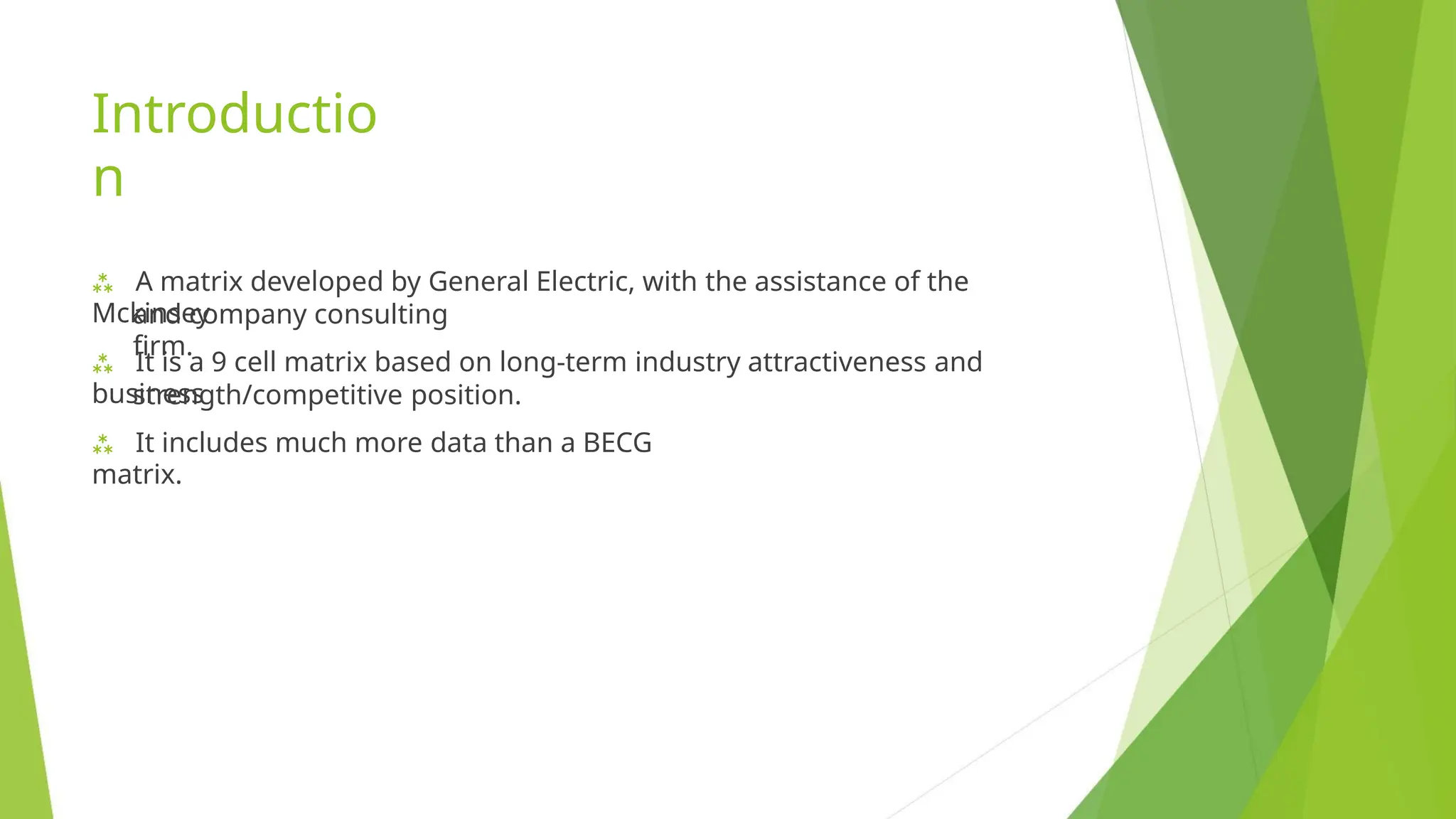 Ge Matrix business strenght and competition.pptx