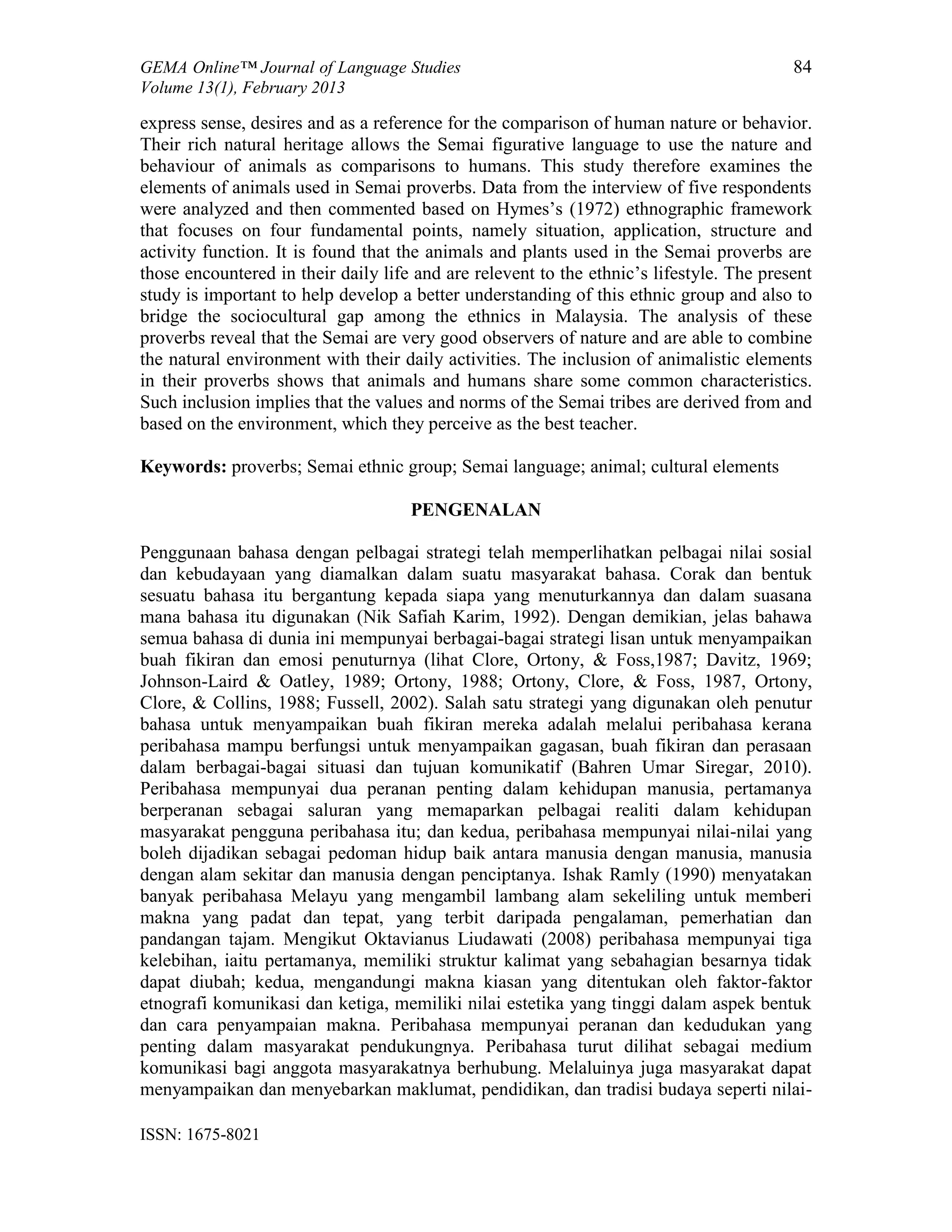 Gema ukm bahasa semai | PDF