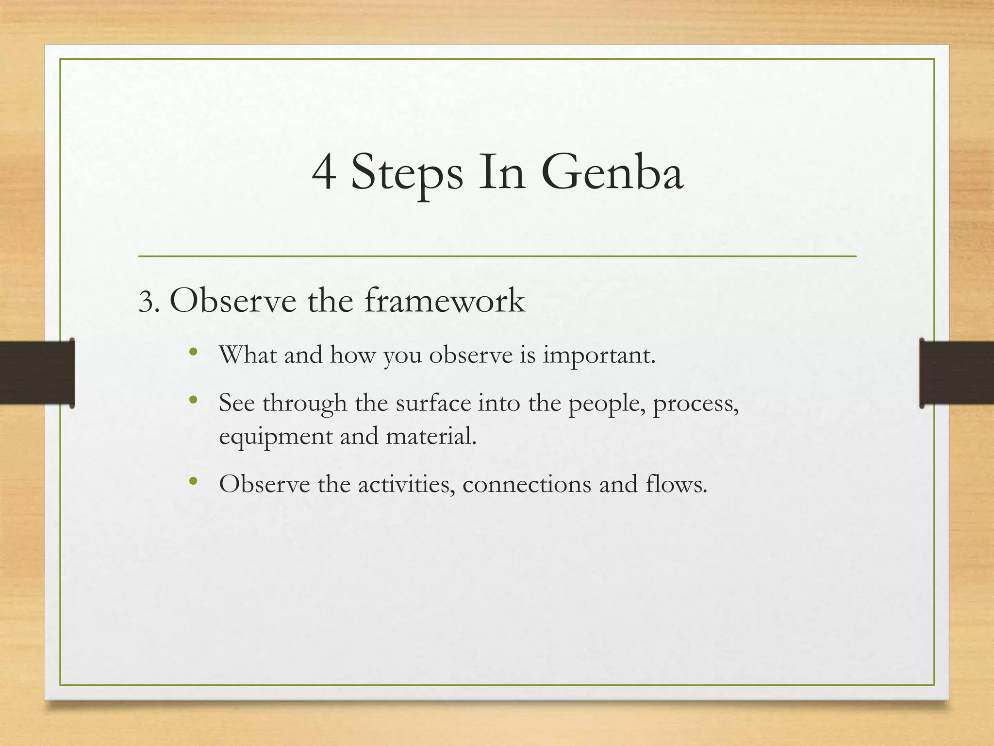 Genba OR Gemba- A Problem Solving Technique | PPTX