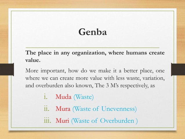 Genba OR Gemba- A Problem Solving Technique | PPTX | Business and Finance